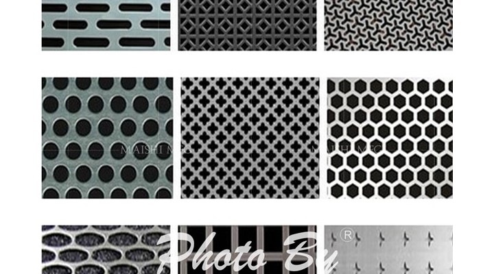 Perforation types for perforated metal sheet